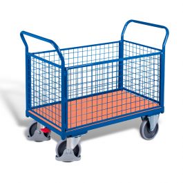 Buy four-wall trolleys with wire mesh walls now at Gesa